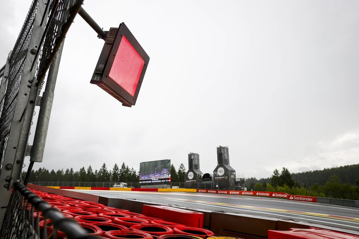 This F1 track looks unrecognisable after extreme weather