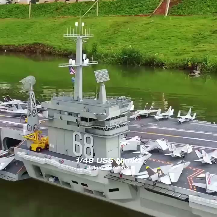 1/48 RC USS Nimitz – second water trial