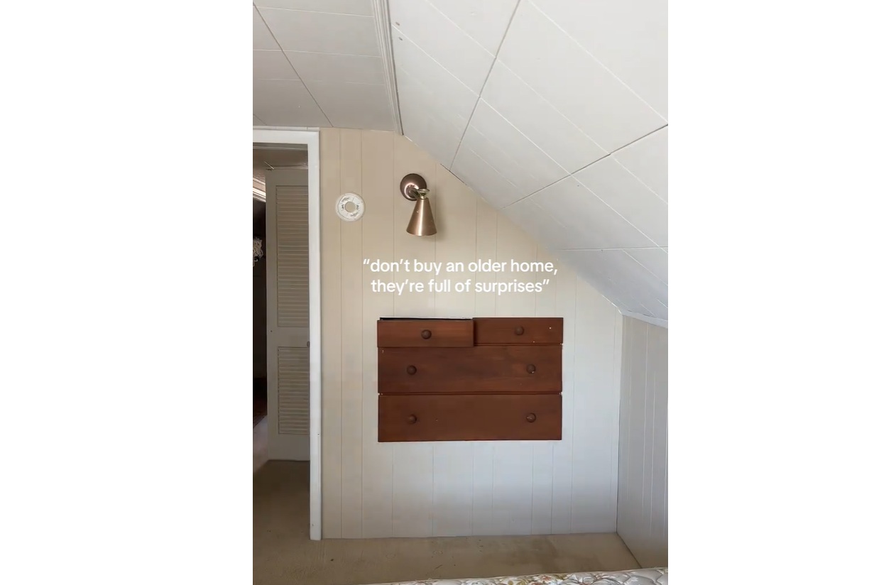 Woman discovers 'hidden' feature and mystery inscription in 1940s home