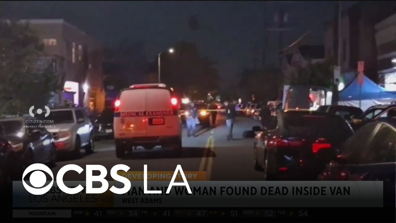 Authorities investigate as two bodies were found in van in West Adams