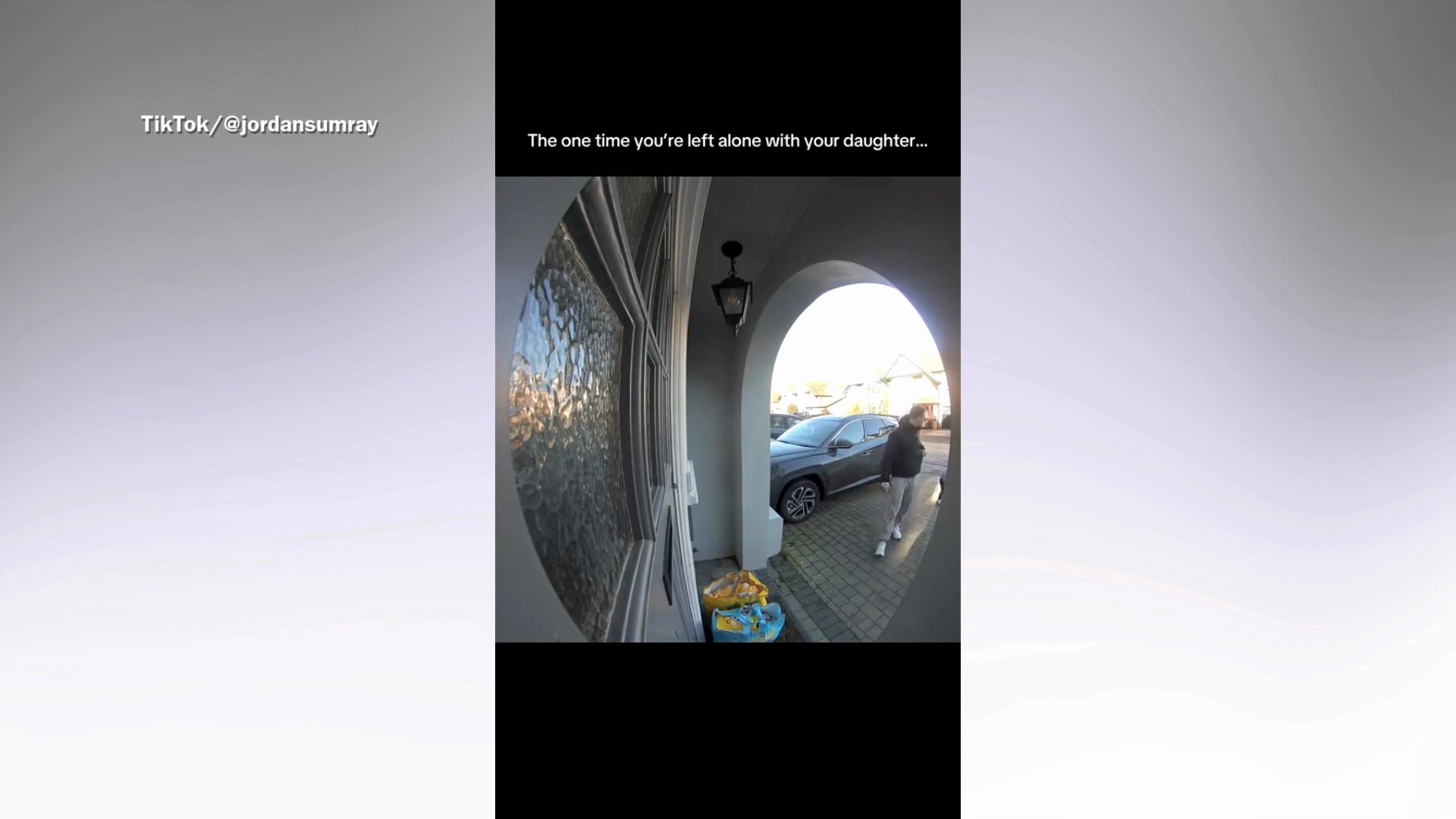Dad left to care for toddler alone, then mom watches the Arlo camera