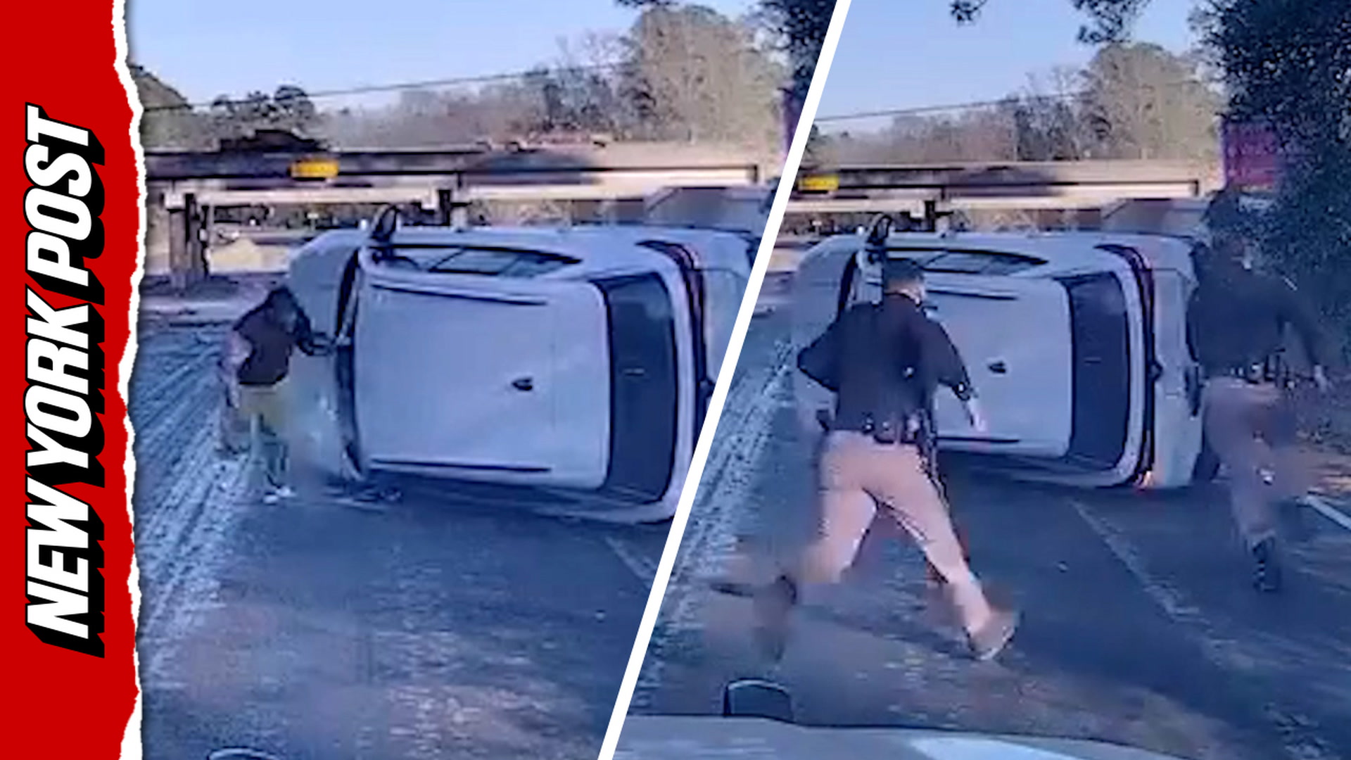Suspect punches through windshield after flipping SUV during Texas ...
