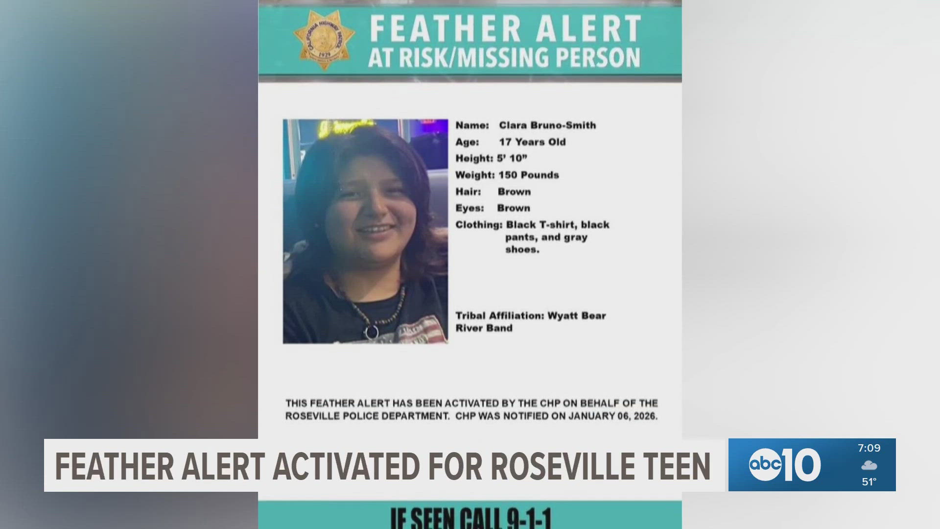 Feather alert activated for Roseville teen