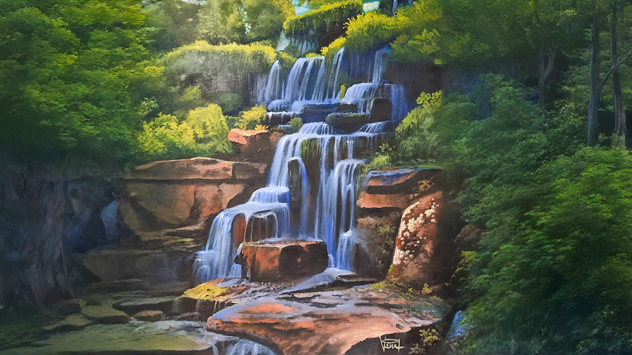 From nature to canvas: Oil painting process revealing the beauty of ...