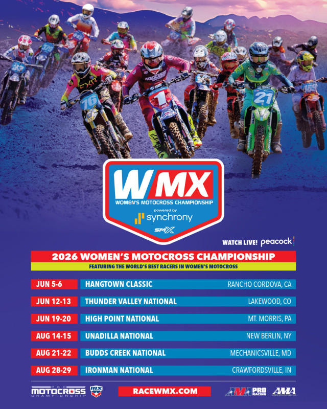 Women's motocross championship 2026 schedule revealed, presenting ...