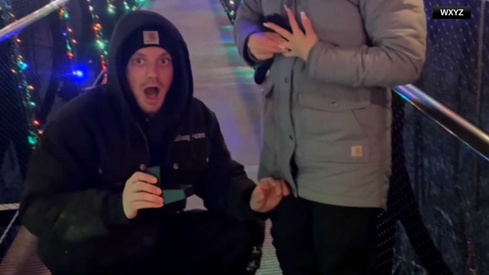 Watch: Man drops engagement ring from 118-foot bridge during proposal