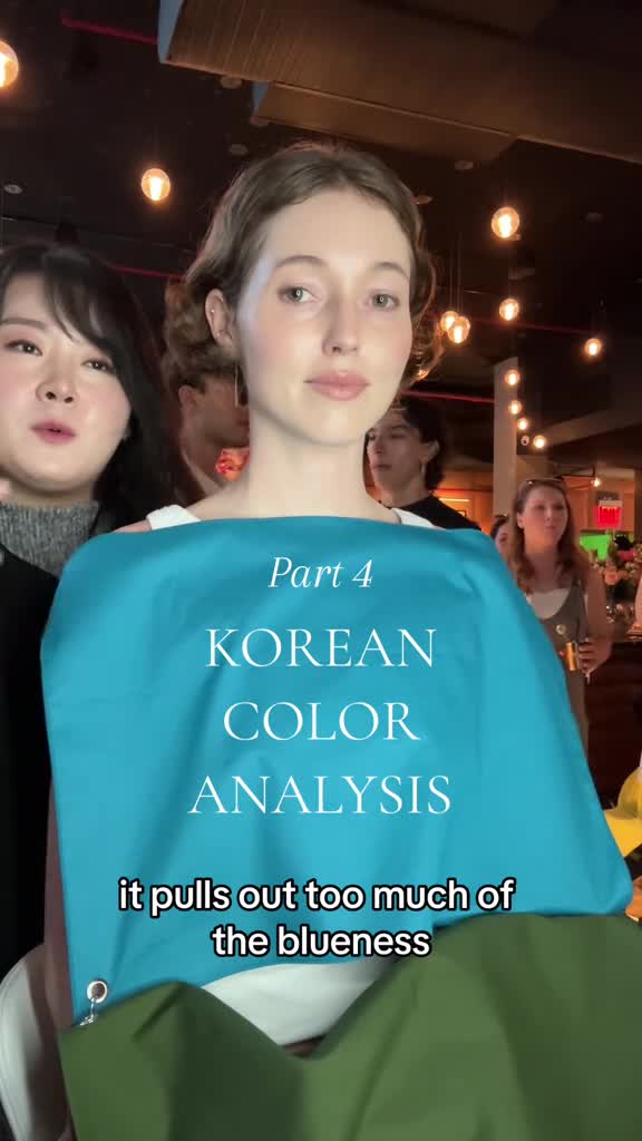 Testing bright drapes in my Korean personal color analysis