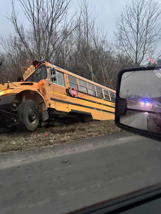 Bloomfield bus involved in slide off Wednesday morning