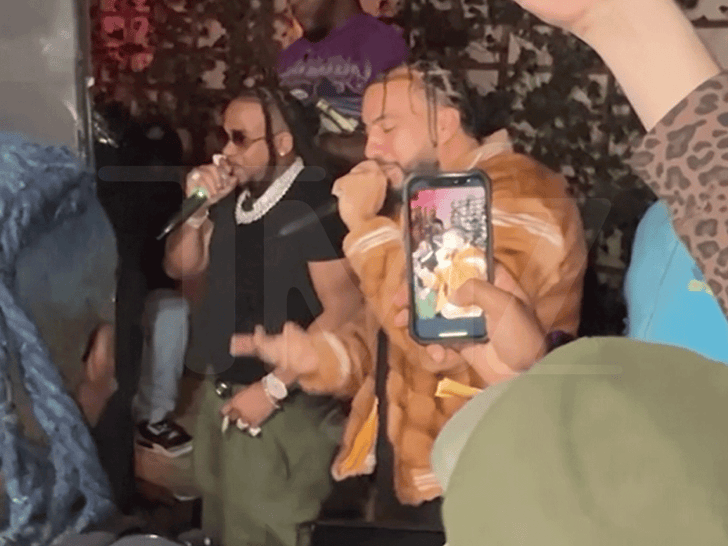 French Montana & Max B tease classic disco sample at 'Narcos 3.5' party