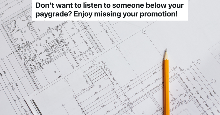 Construction draftsman notices flaws in a new designer’s work, but the ...