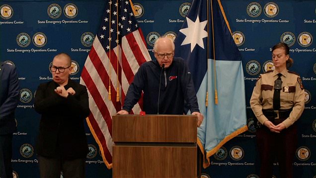 Governor Tim Walz slams fatal shooting of woman by immigration agent