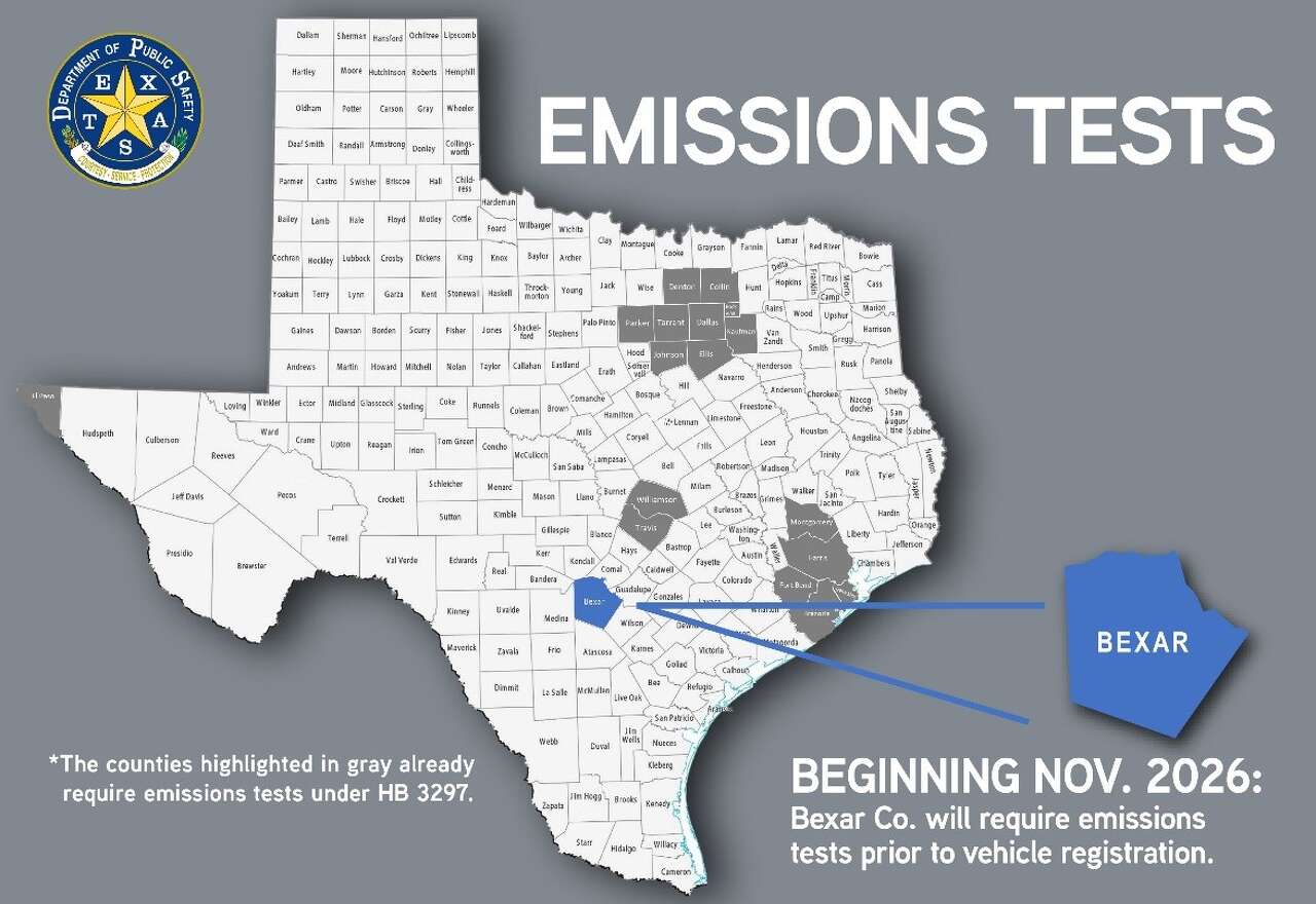 Bexar County joins list of Texas counties requiring emissions testing ...