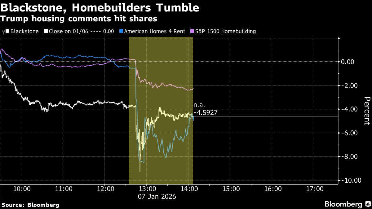 Blackstone, housing shares sink as Trump targets big investors