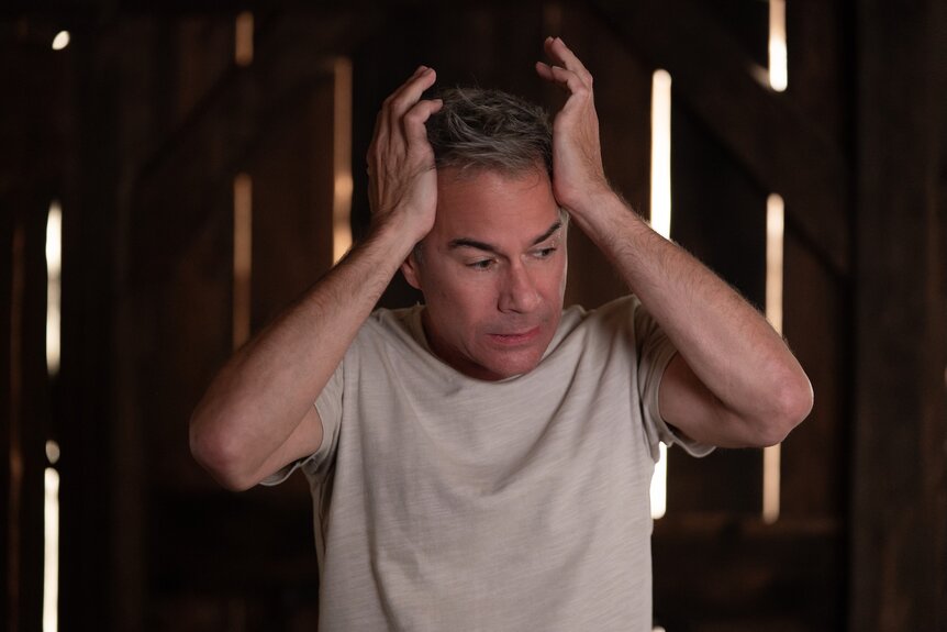 Eric McCormack & his spitting-image son Finnigan on their dual hunting ...