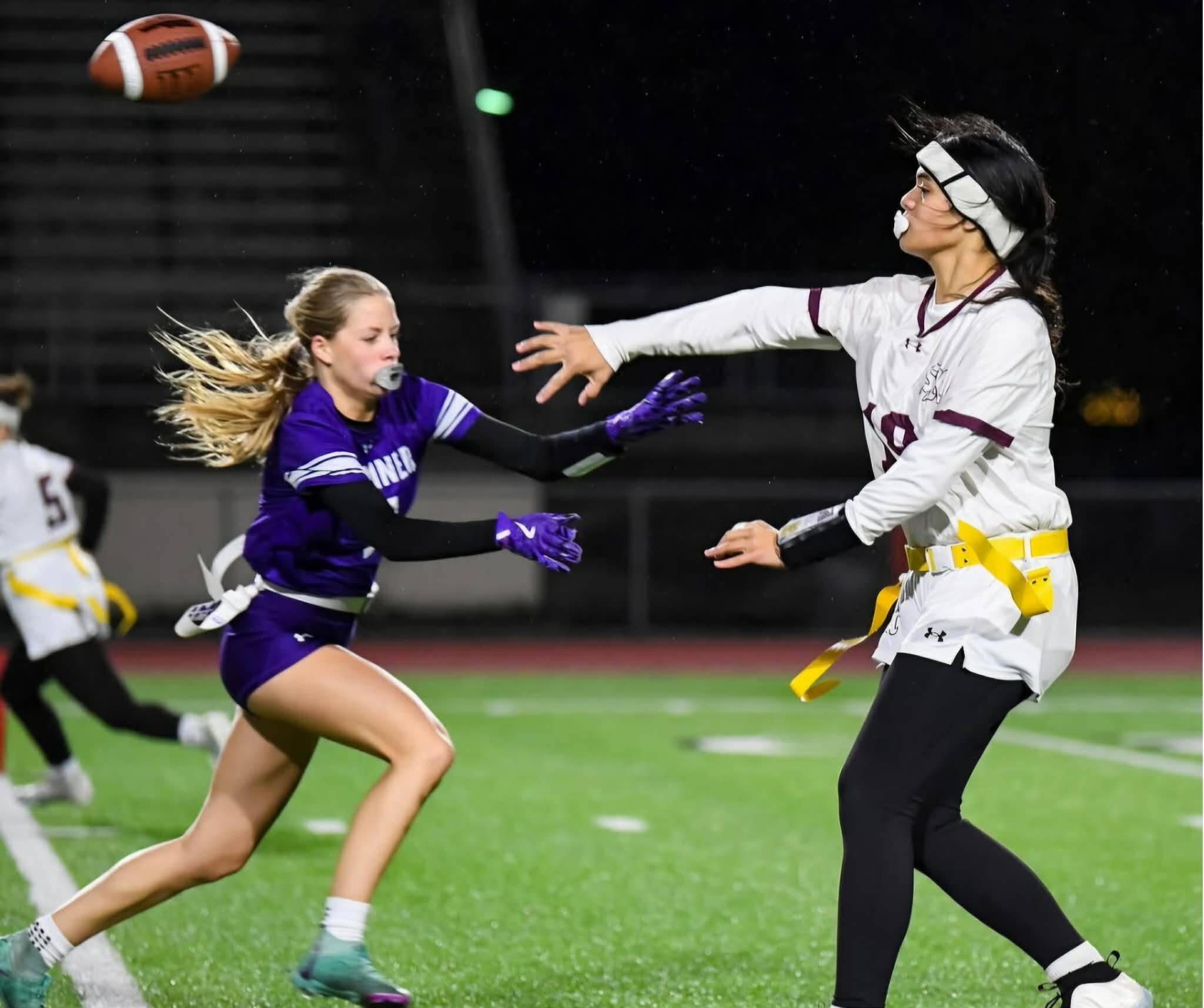 SK girls flag football showing dramatic improvement this season