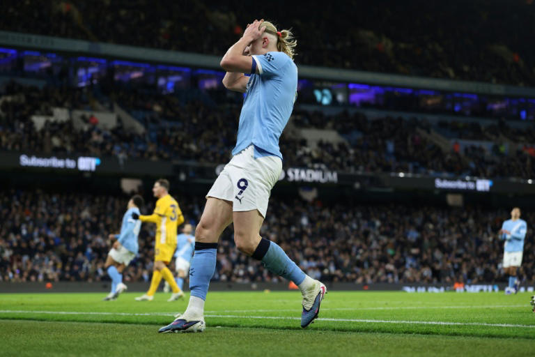 Man City title bid damaged by Brighton draw despite Haaland's 150th goal