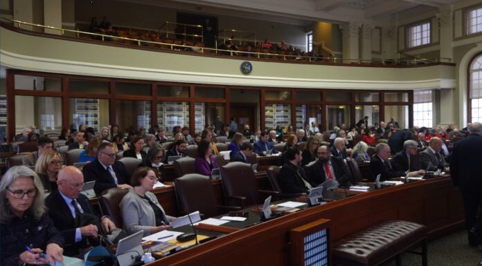 Maine lawmakers speaking following the first day back in session