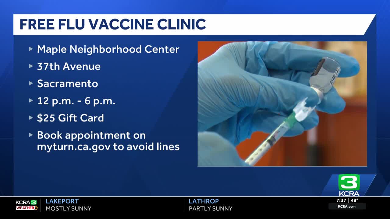 Free Sacramento flu vaccine clinic offers $25 gift card for shots