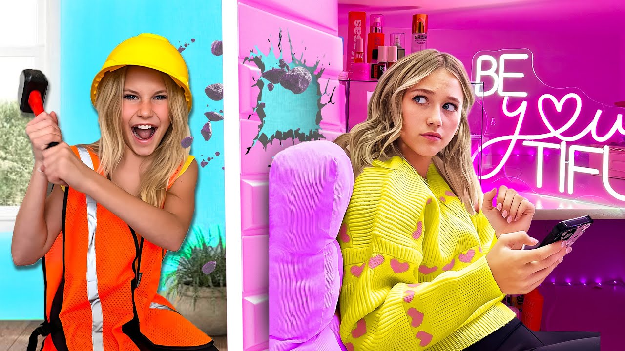 I built a secret makeup room to hide from my sister! 💄💋 *She broke in* 😠