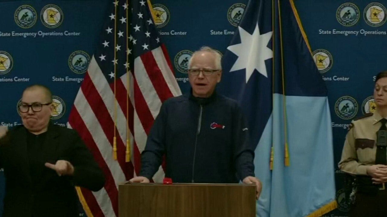 Minnesota Governor Tim Walz calls ICE shooting 'total chaos'