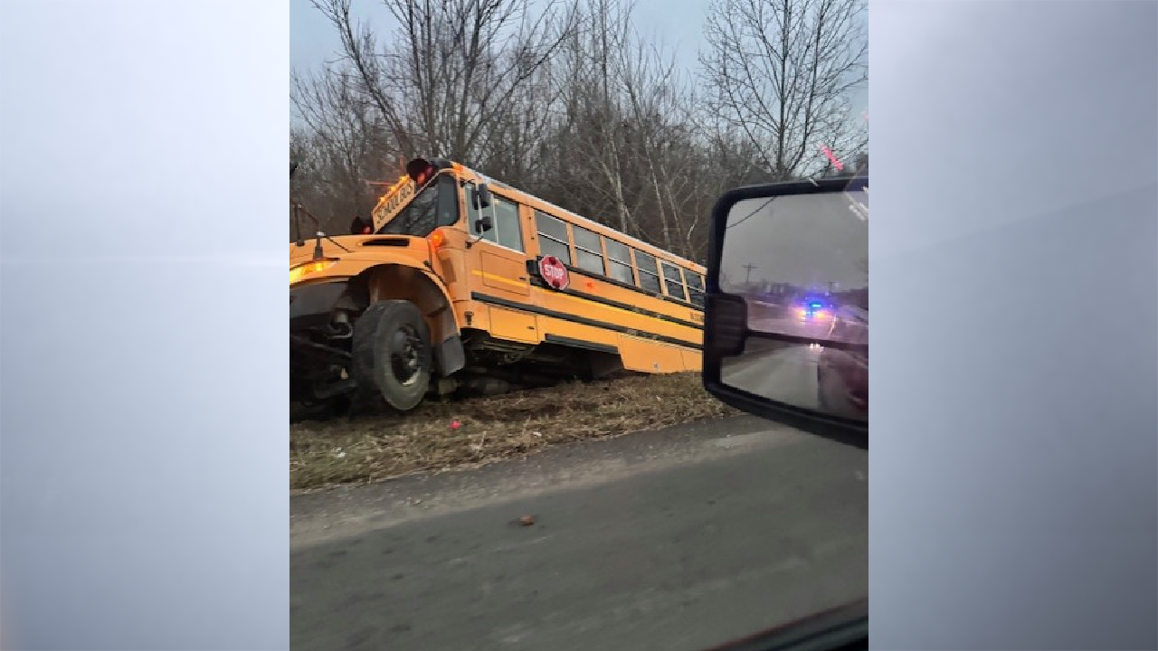 Minor injuries reported after Bloomfield school bus slides off road ...
