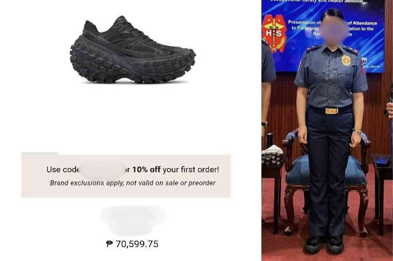 Ex-PNP official draws flak over P70,000 shoes