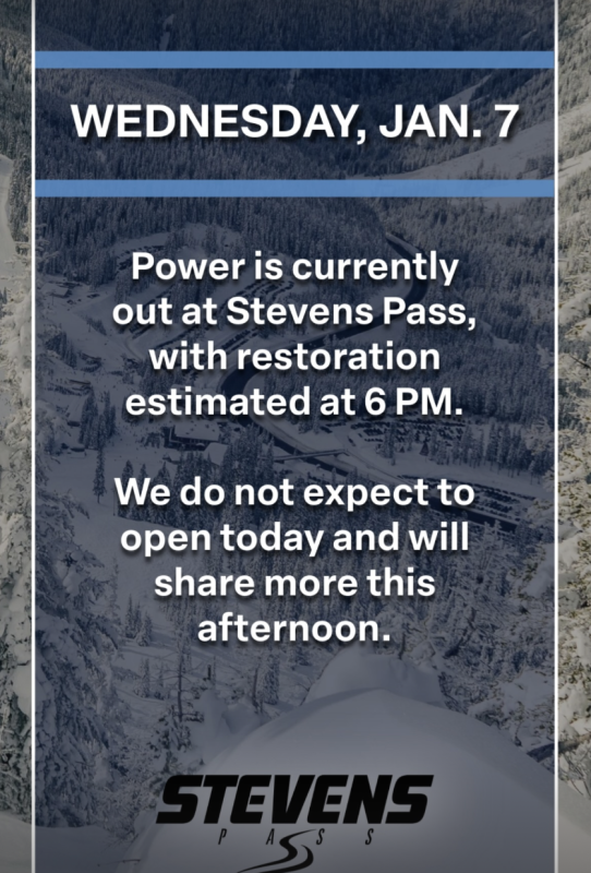 Power outage shuts down major Washington ski resort amid winter storm