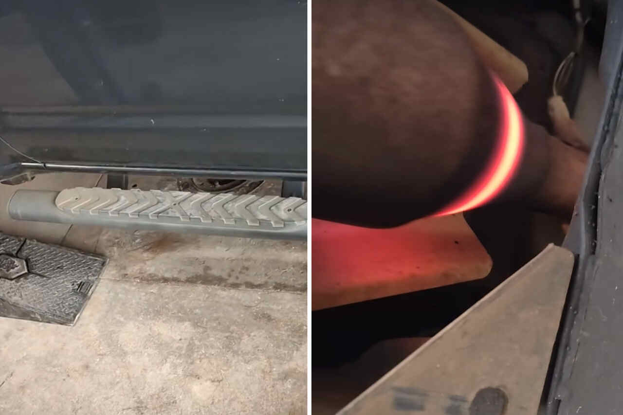 Mechanic shocked after discovering cause of 'red light' under Nissan truck