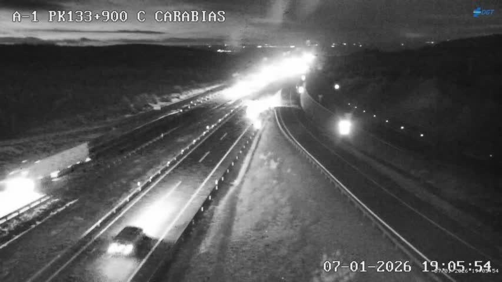 Una colisión en cadena provoca el corte total de la A-1 en Segovia