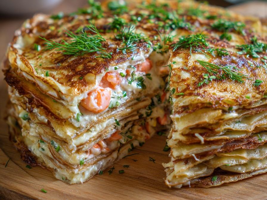 Θες οι κρέπες σου να γίνουν viral; Φτιάξε αλμυρό mille-crêpe