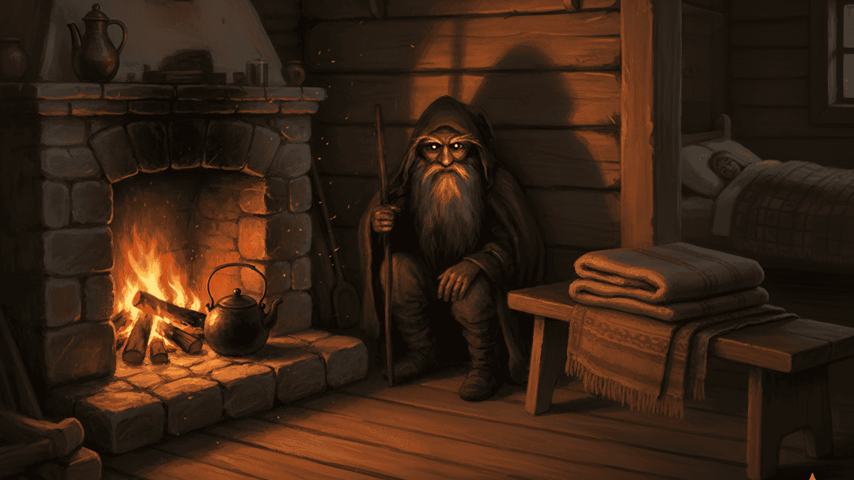 The Slavic spirit Domovoi who watches families while they sleep