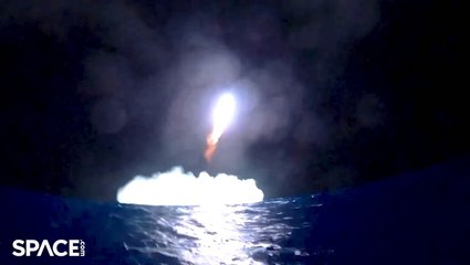 SpaceX Starship Flight 5 splashdown and explosion captured by buoy camera