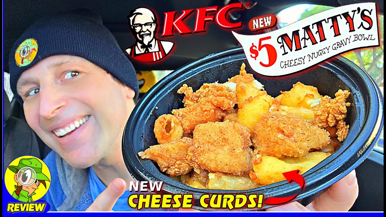 KFC Mattys cheesy nuggy gravy bowl review with new cheese curds
