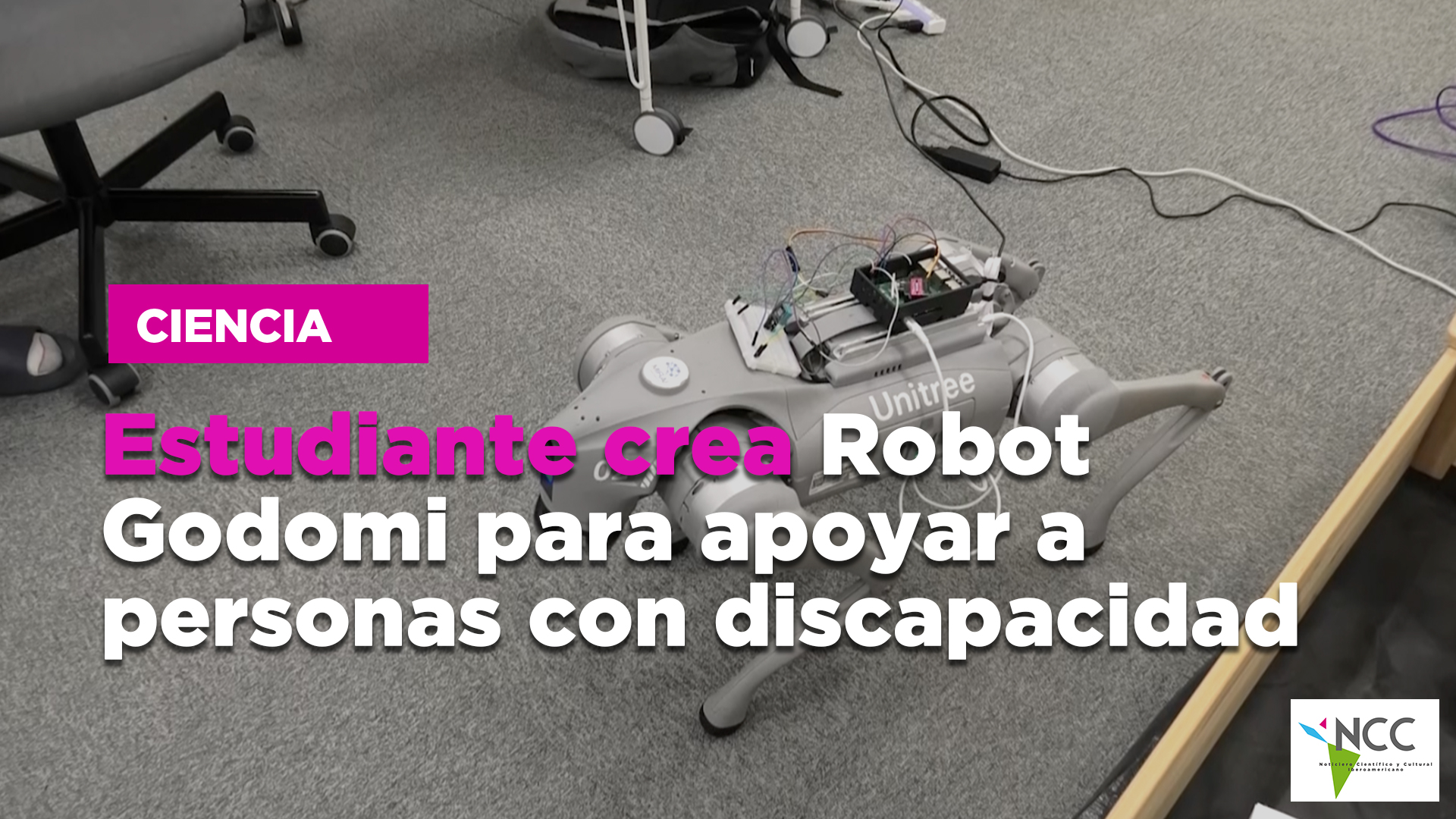 Estudiante crea robot Godomi para apoyar a personas con discapacidad