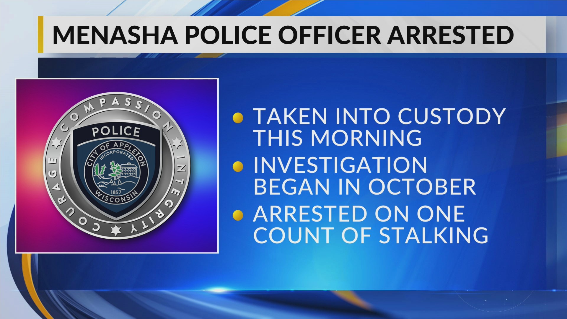 Menasha officer investigated, arrested by Appleton PD over allegations ...