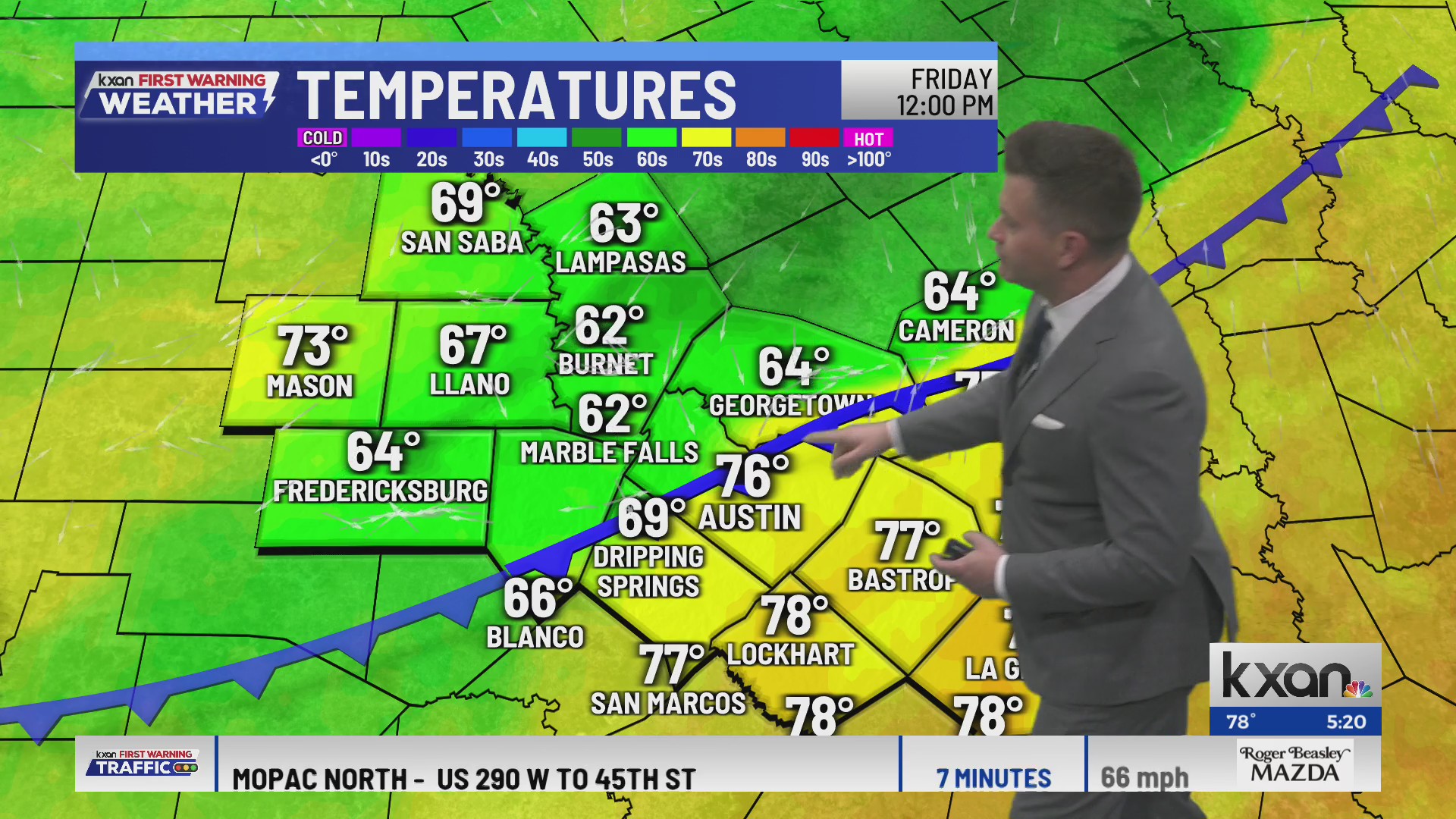 One more very warm day before a strong Friday cold front | KXAN ...