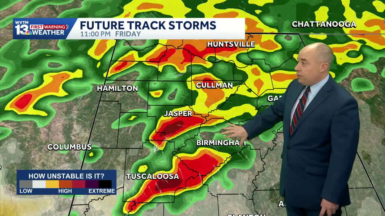 Severe storms remain possible in Alabama's weather forecast to start ...