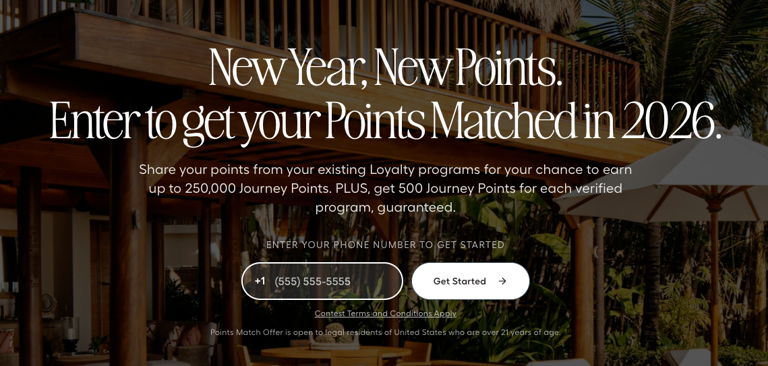 6 months after launch, Journey Rewards Program has a points match and ...