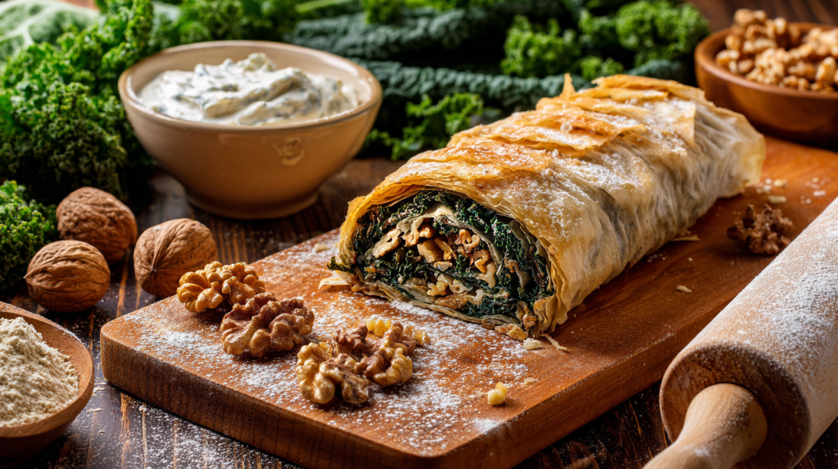 A different take on kale: A strudel for chilly days