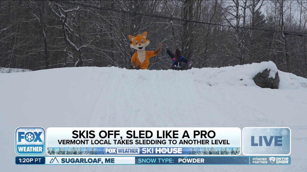 Sledding like a pro at the FOX Weather Ski House