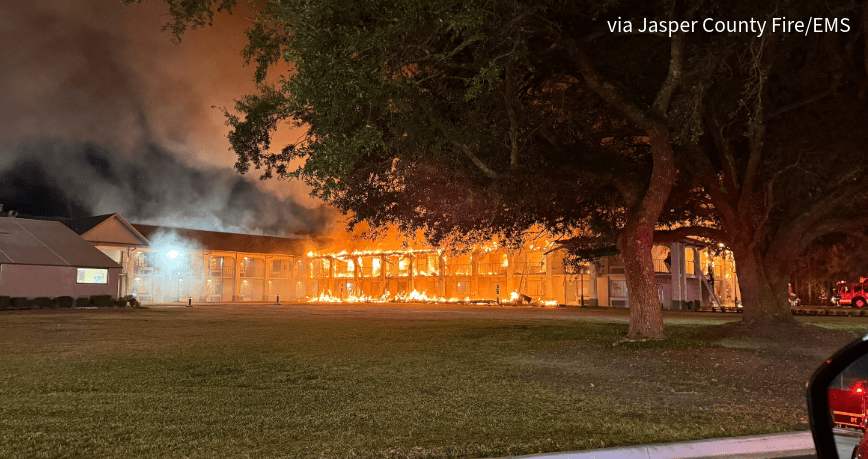 'Catastrophic' fire damages 40 rooms at Jasper County hotel