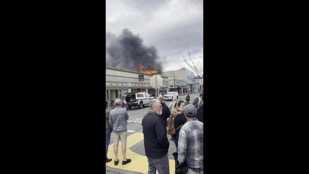 Gas-fed fire levels entire block in downtown Arcata—seven businesses ...