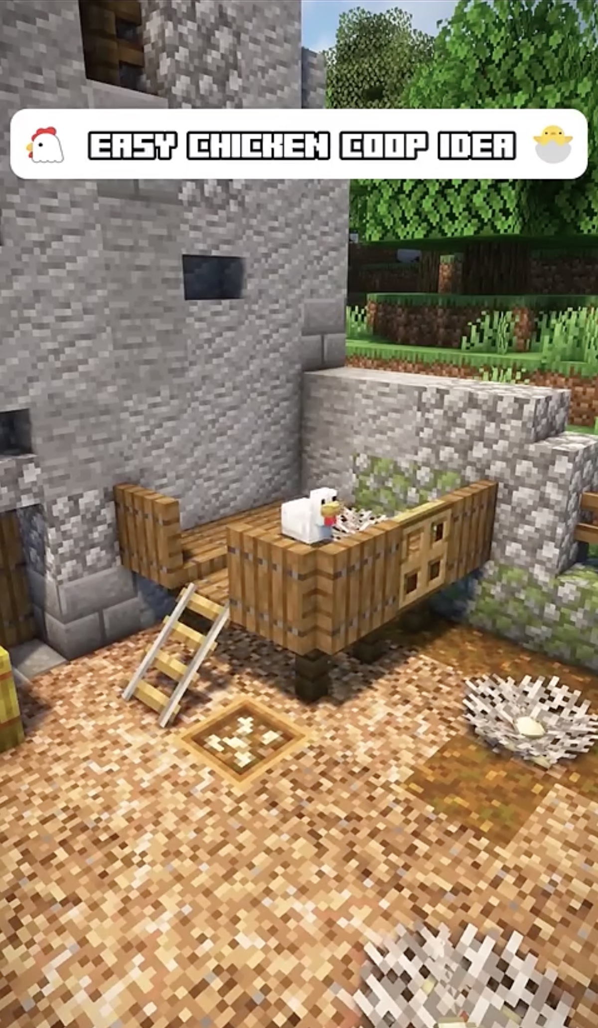 Minecraft mini builds: Easy chicken coop idea