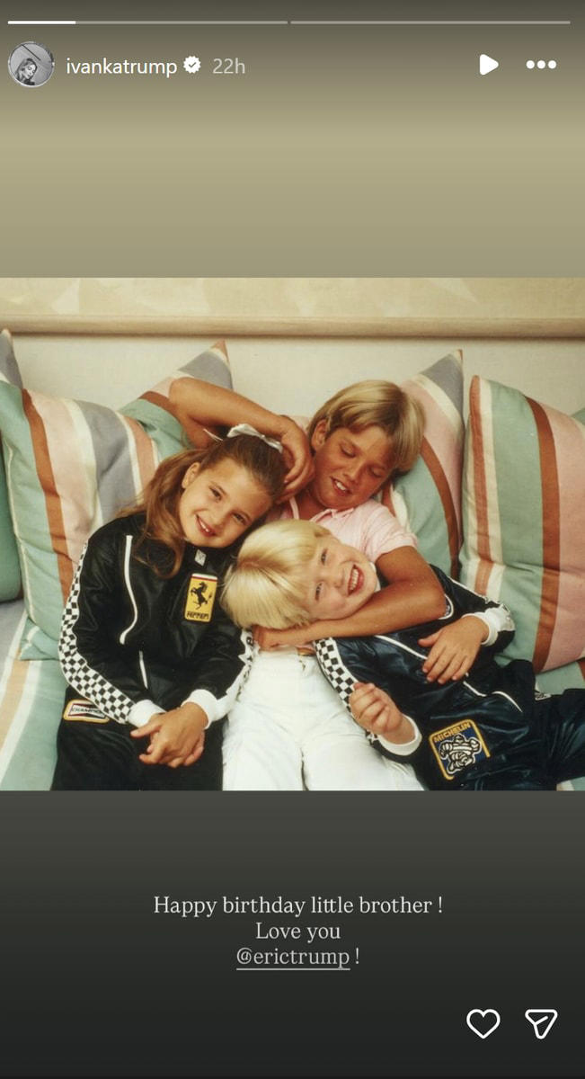Ivanka Trump celebrates Eric Trump’s birthday with sweet childhood ...
