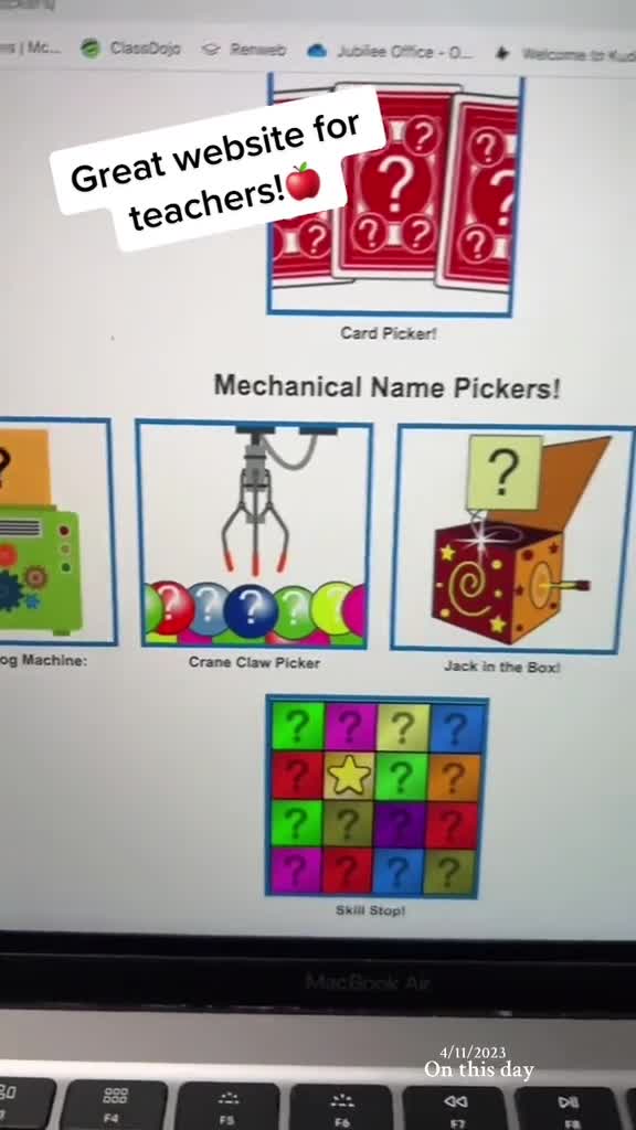 Fun online tool for randomly picking student names