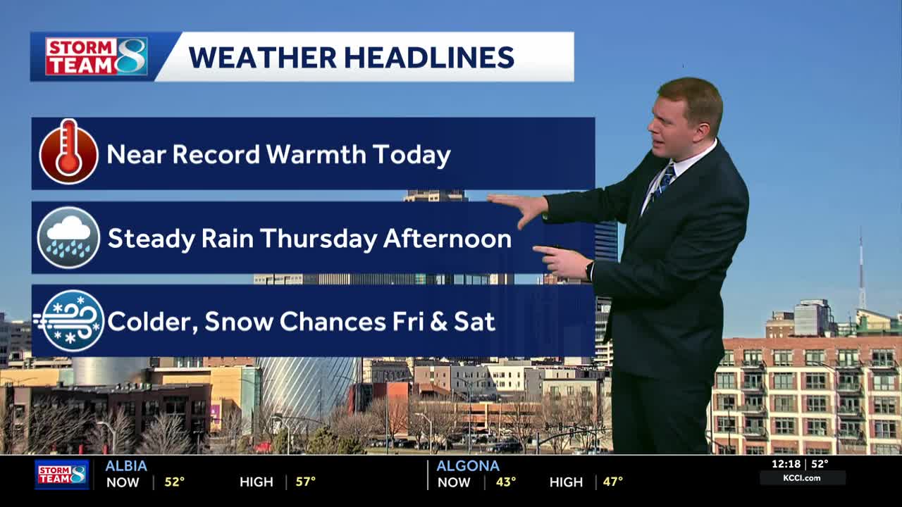 Iowa weather: Warm and sunny today before soaking showers move in Thursday