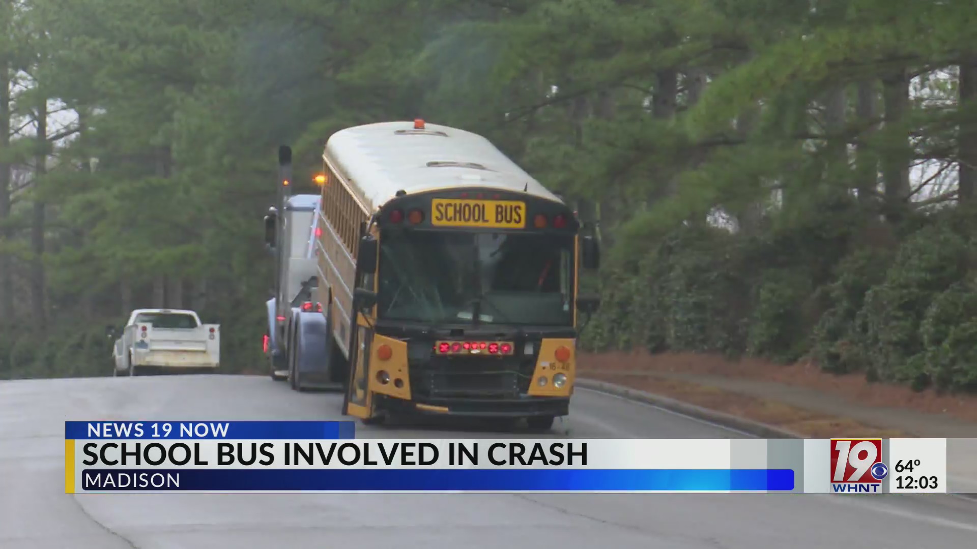 Madison City Schools bus involved in crash | Jan. 7, 2026 | News 19 at noon