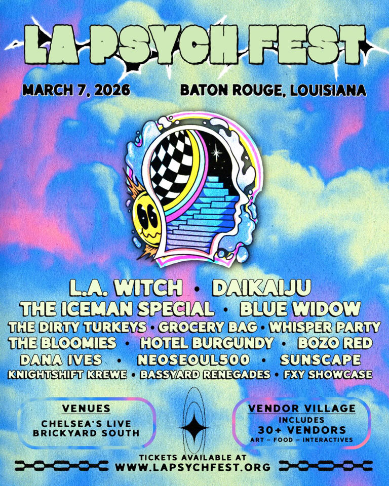 First ever LA Psych Fest lineup revealed for 2026 Baton Rouge debut