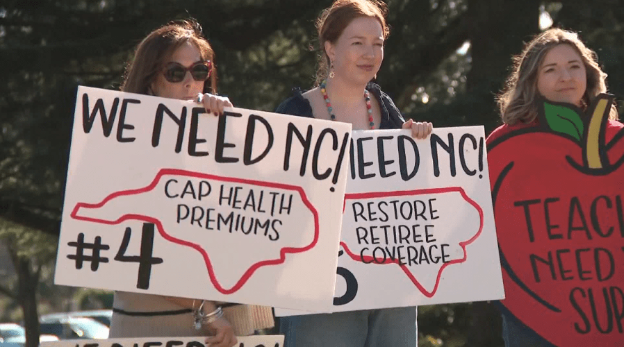 Teachers across Wake County walk out of classes to protest wages ...