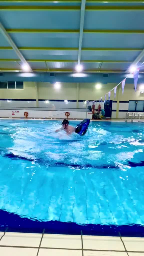 Pool kayak flips with no paddle needed